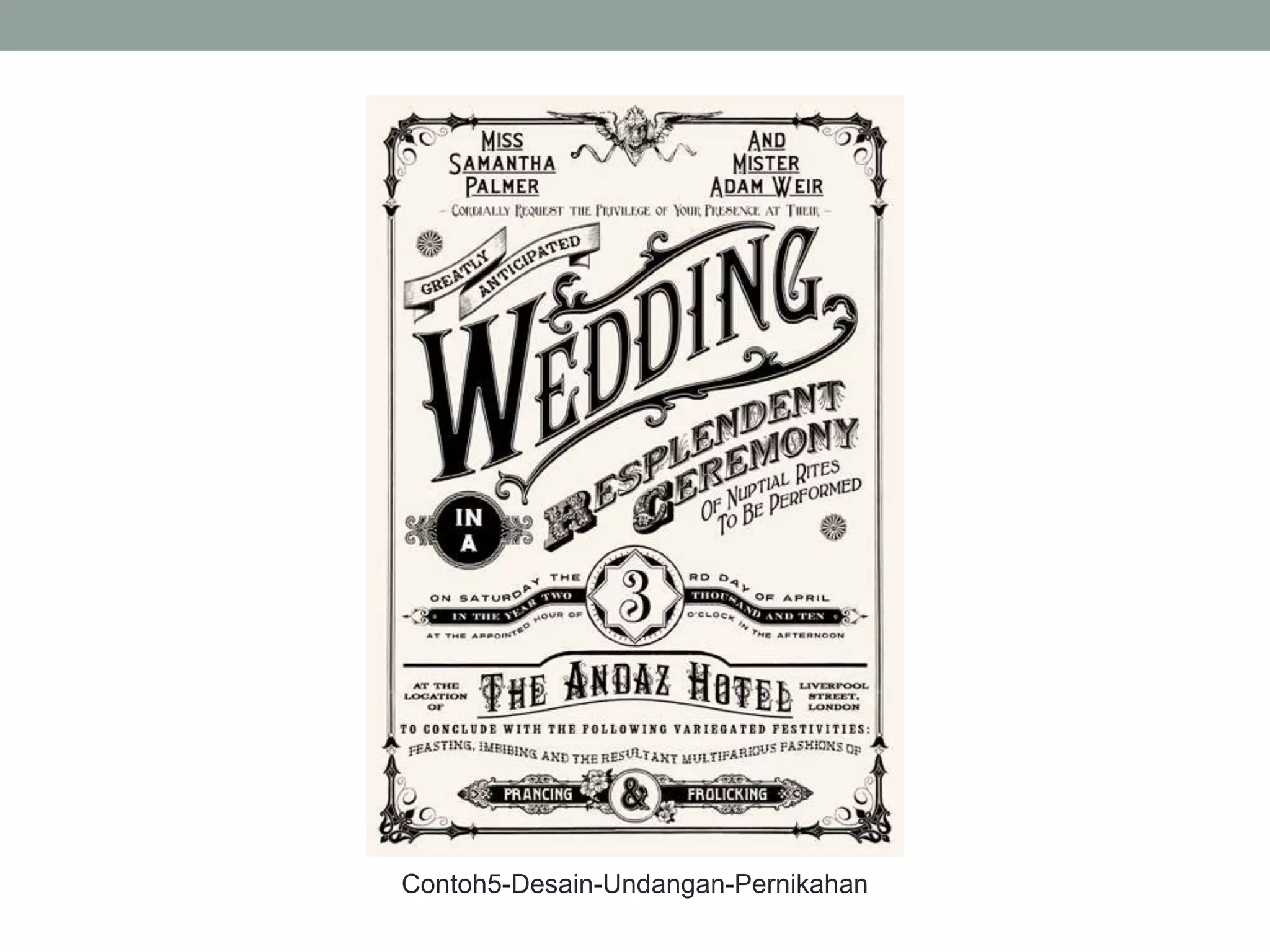 24 contoh desain undangan pernikahan | PPT