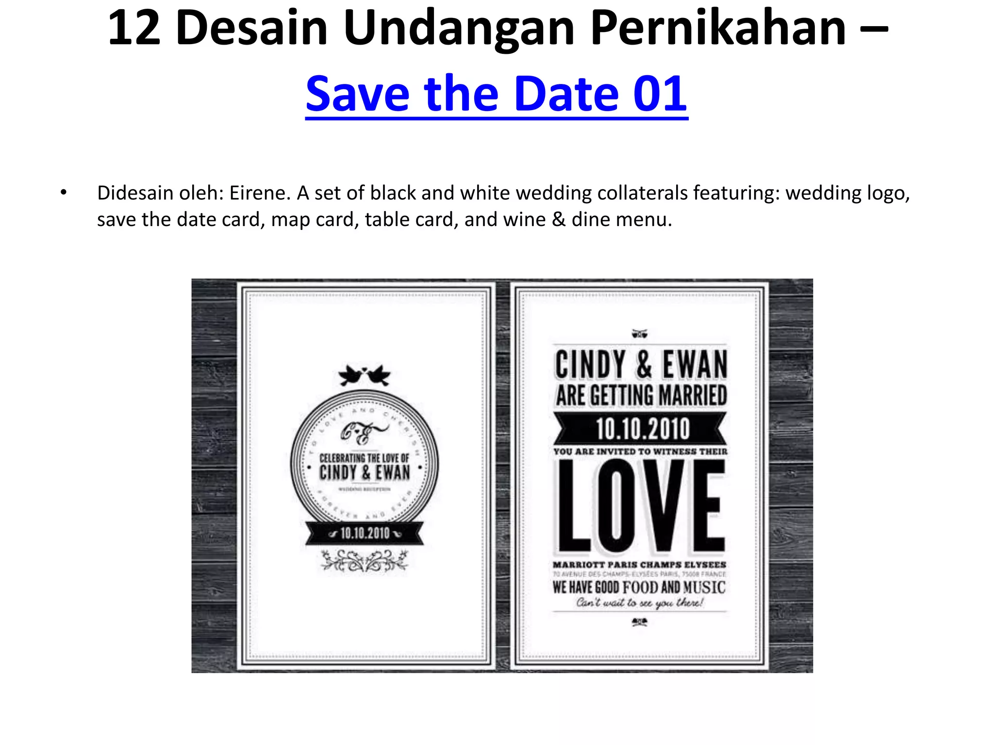 24 contoh desain undangan pernikahan | PPTX