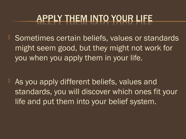 Create your own belief system | PPT