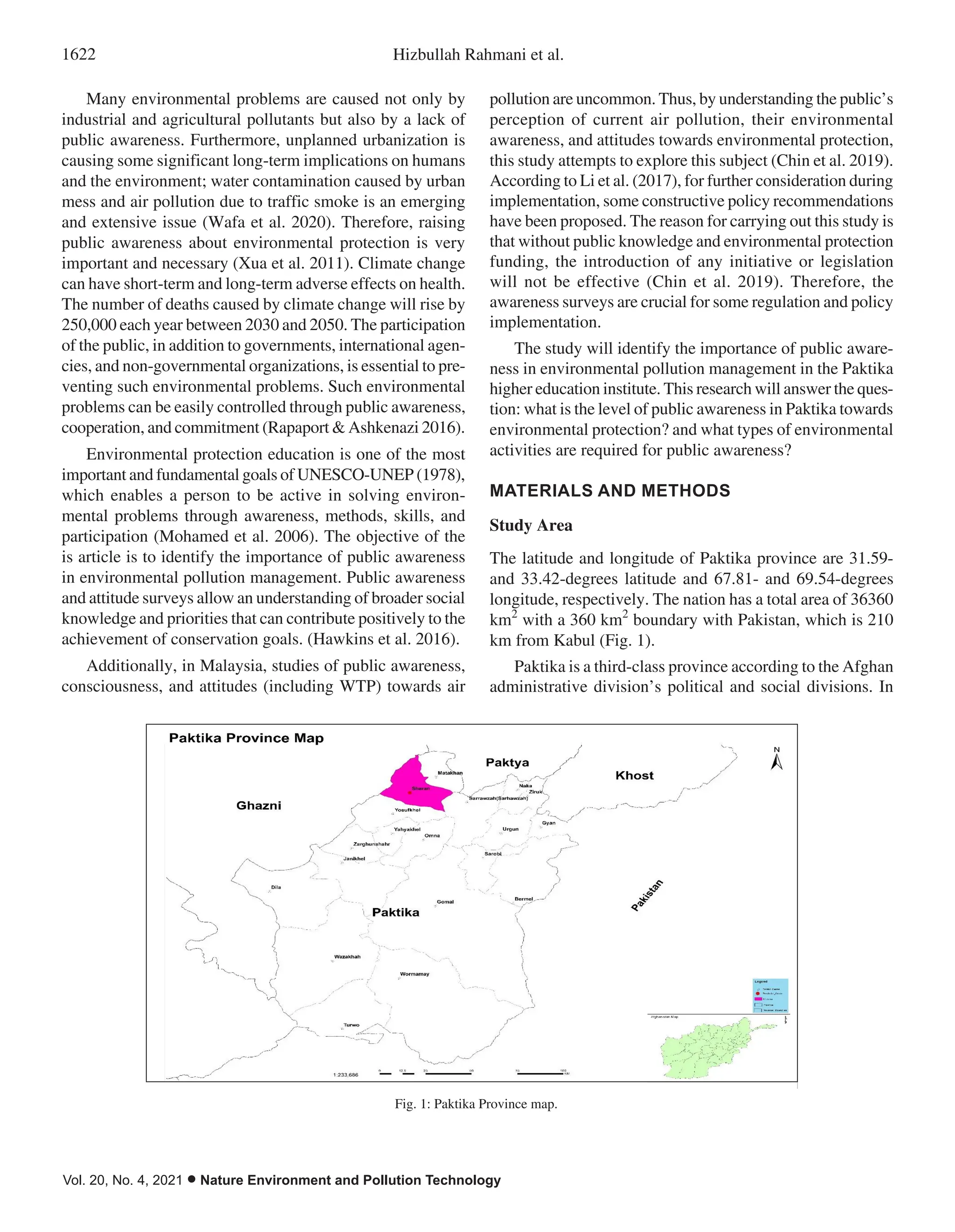 The Importance of Public Awareness in Environmental Protection: A Case ...