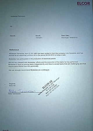 Reference from Elcor | PDF