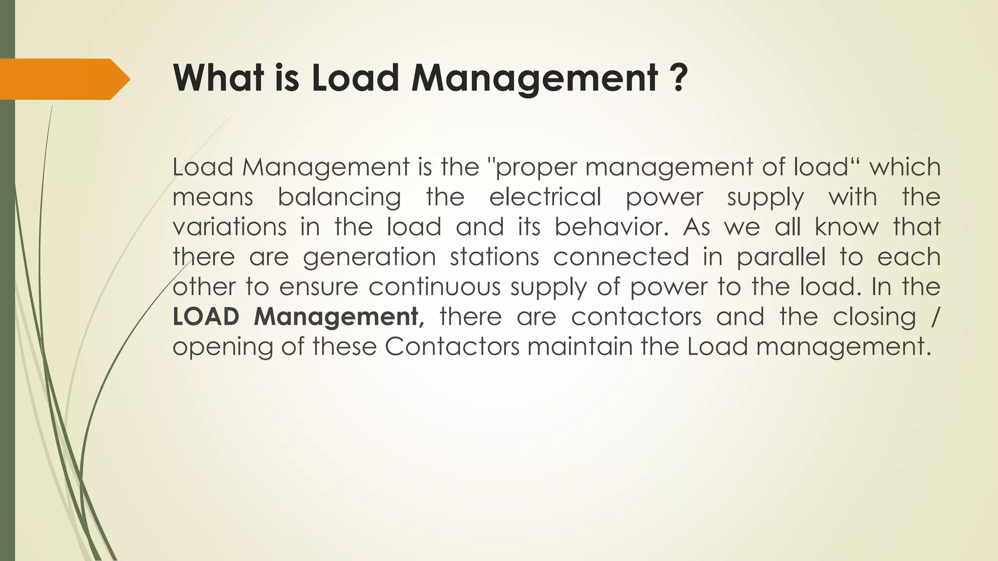 PLC based load managment | PPTX