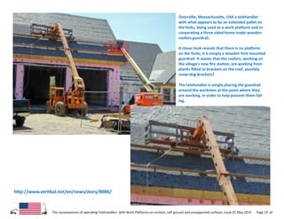 The consequences of operating Telehandlers with man platforms on ...