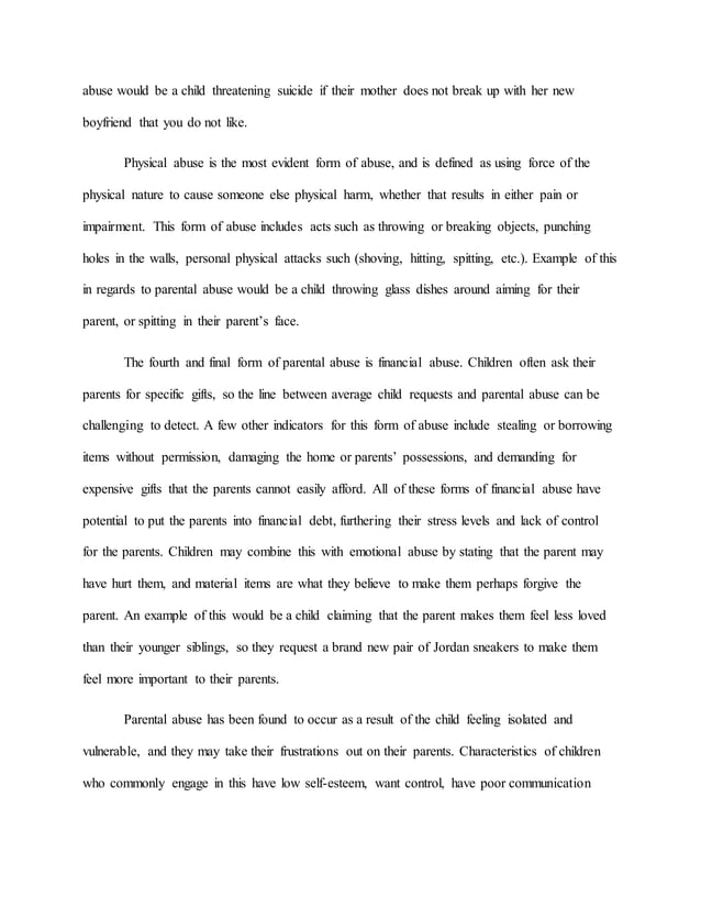 Parental abuse | PDF