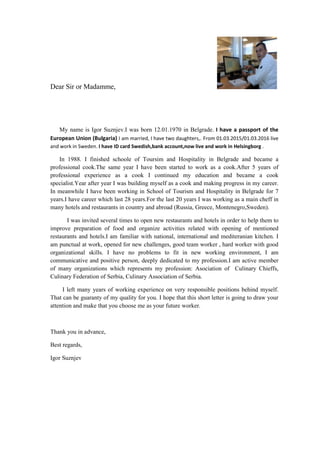 Dear Sir or Madamme | PDF