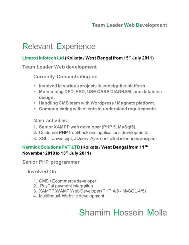 shamim_resume | PDF