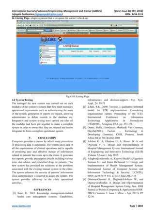Development of Hospital Information Management Systems | PDF