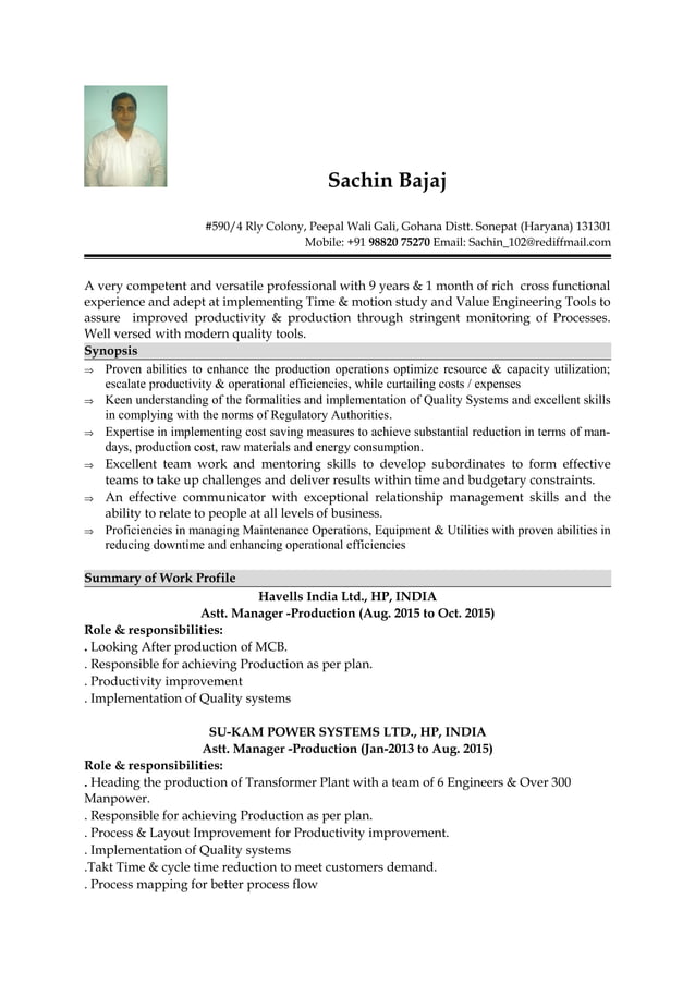 Resume_Sachin | PDF