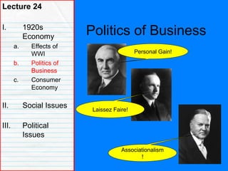 lecture 24 roaring 20s | PPT