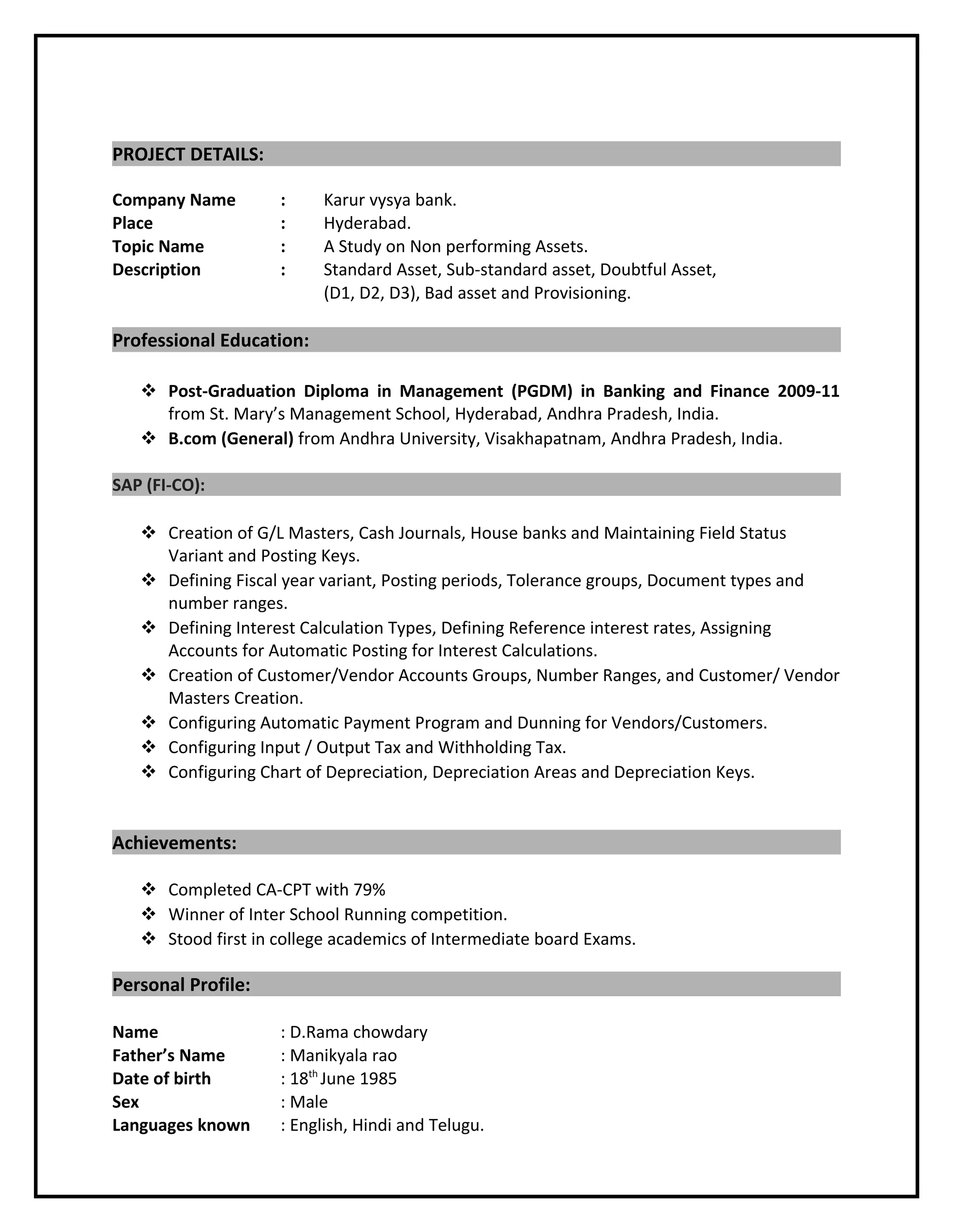 ram resume | DOC