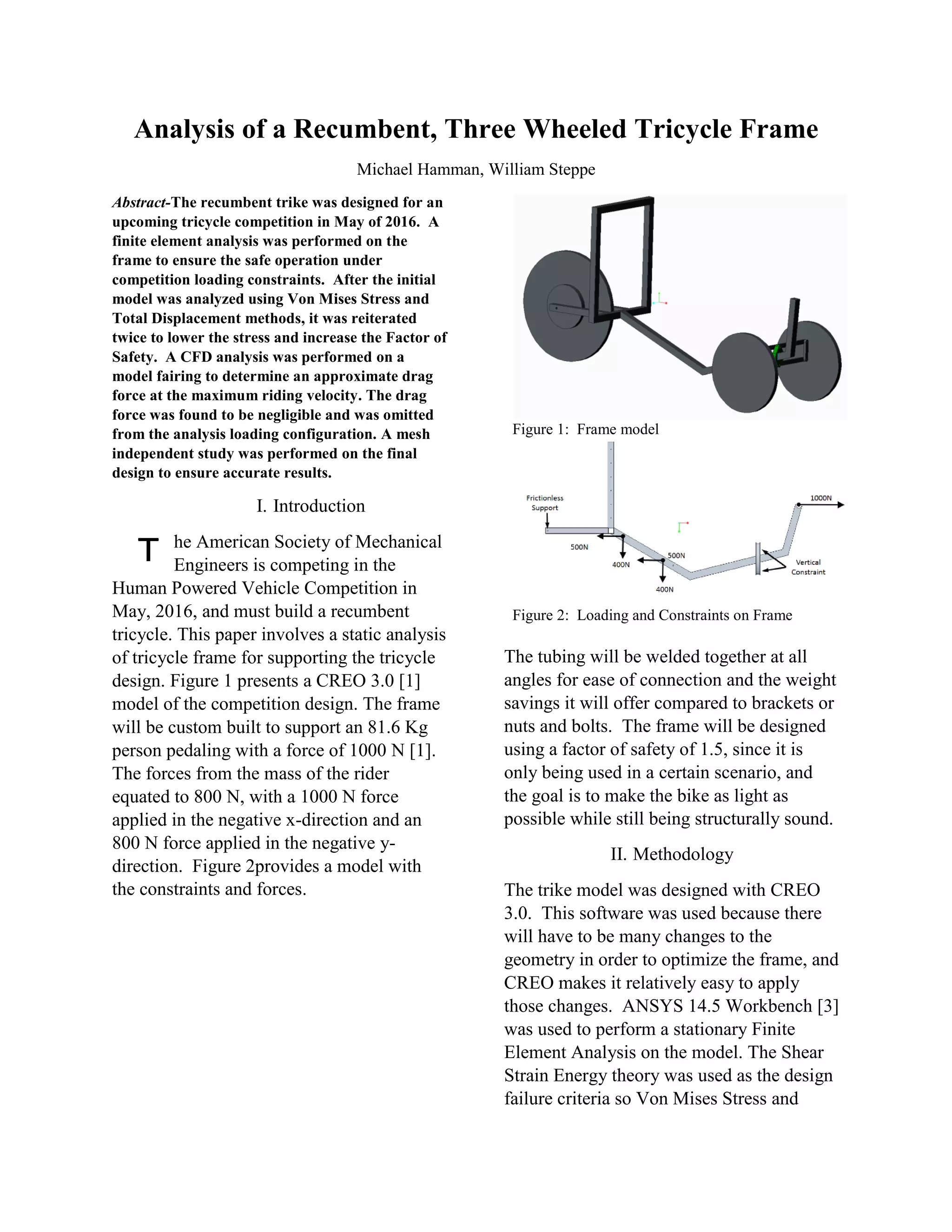 Stress Analysis on Human Powered Vehicle Frame | PDF | Cycling | Sports