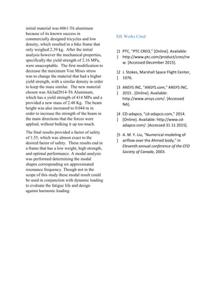 Stress Analysis on Human Powered Vehicle Frame | PDF