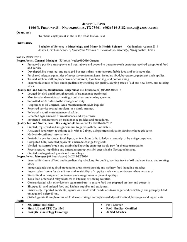 Justin Resume | PDF