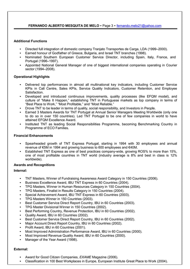 CV Fernando Melo 2015 | PDF