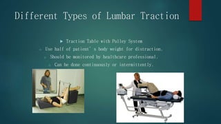 Manual Lumbar Traction Techniques