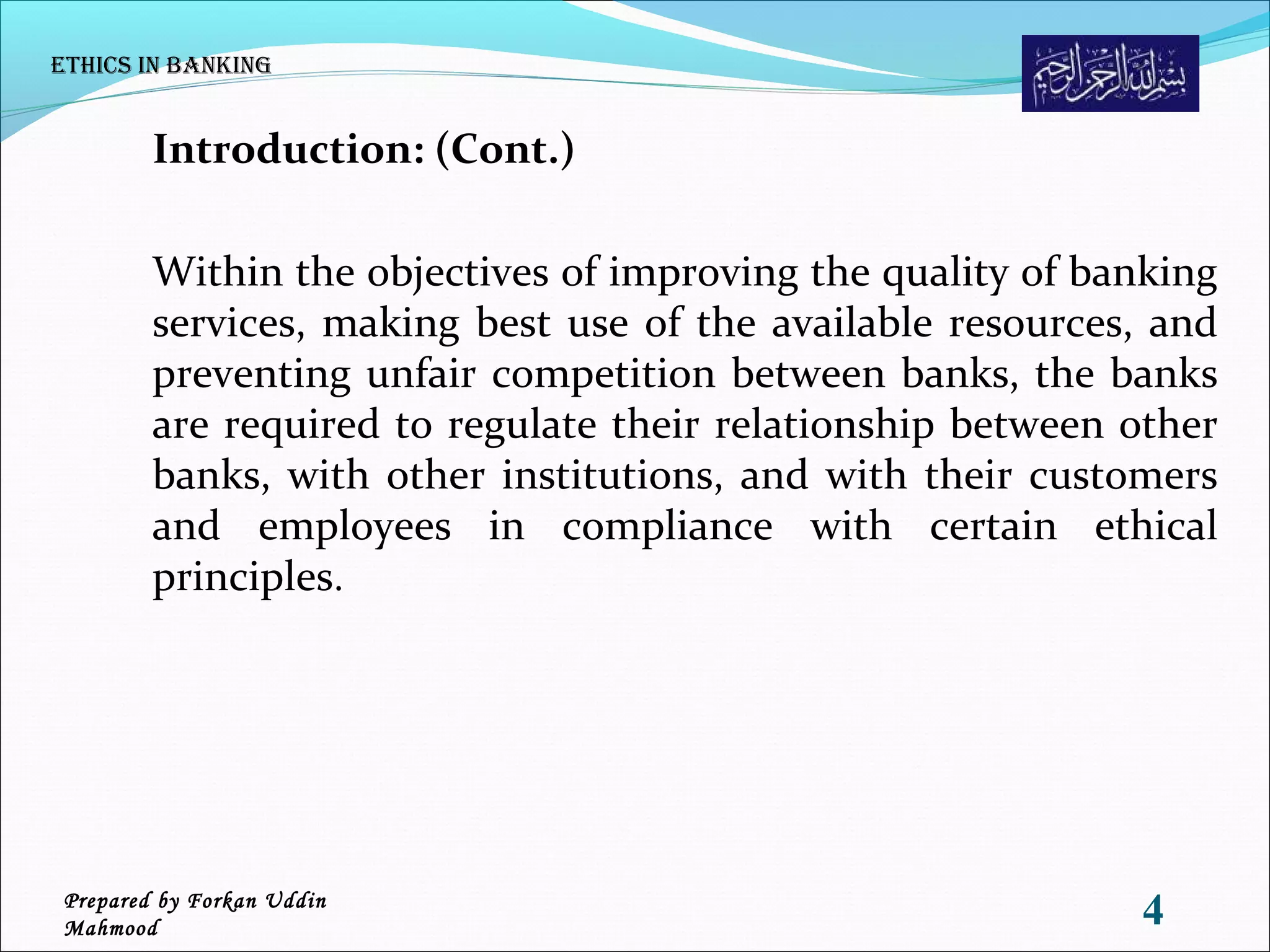 Ethics in banking | PPT