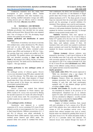 Evaluate the Efficiency of Gamma Irradiation and Chitosan on Shelf-Life ...
