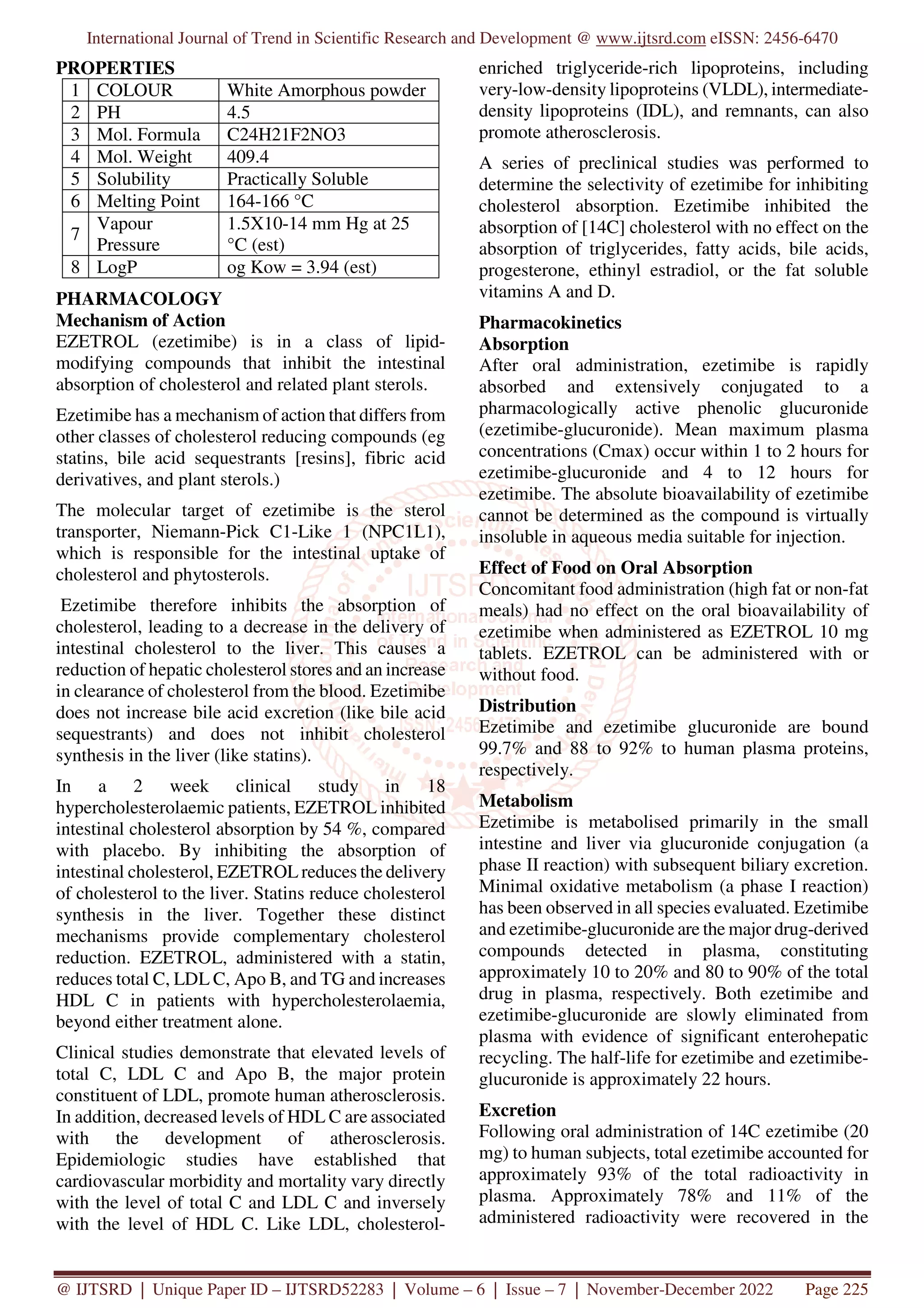 Ezetimibe An Overeview of Analytical Methods for the Drug Substance | PDF