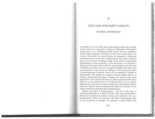 The Case for Party Loyalty | PPT