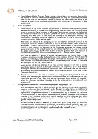 TR Offer Letter | PDF