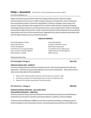 Phillip L Bloomfield RESUME 2015 | DOCX