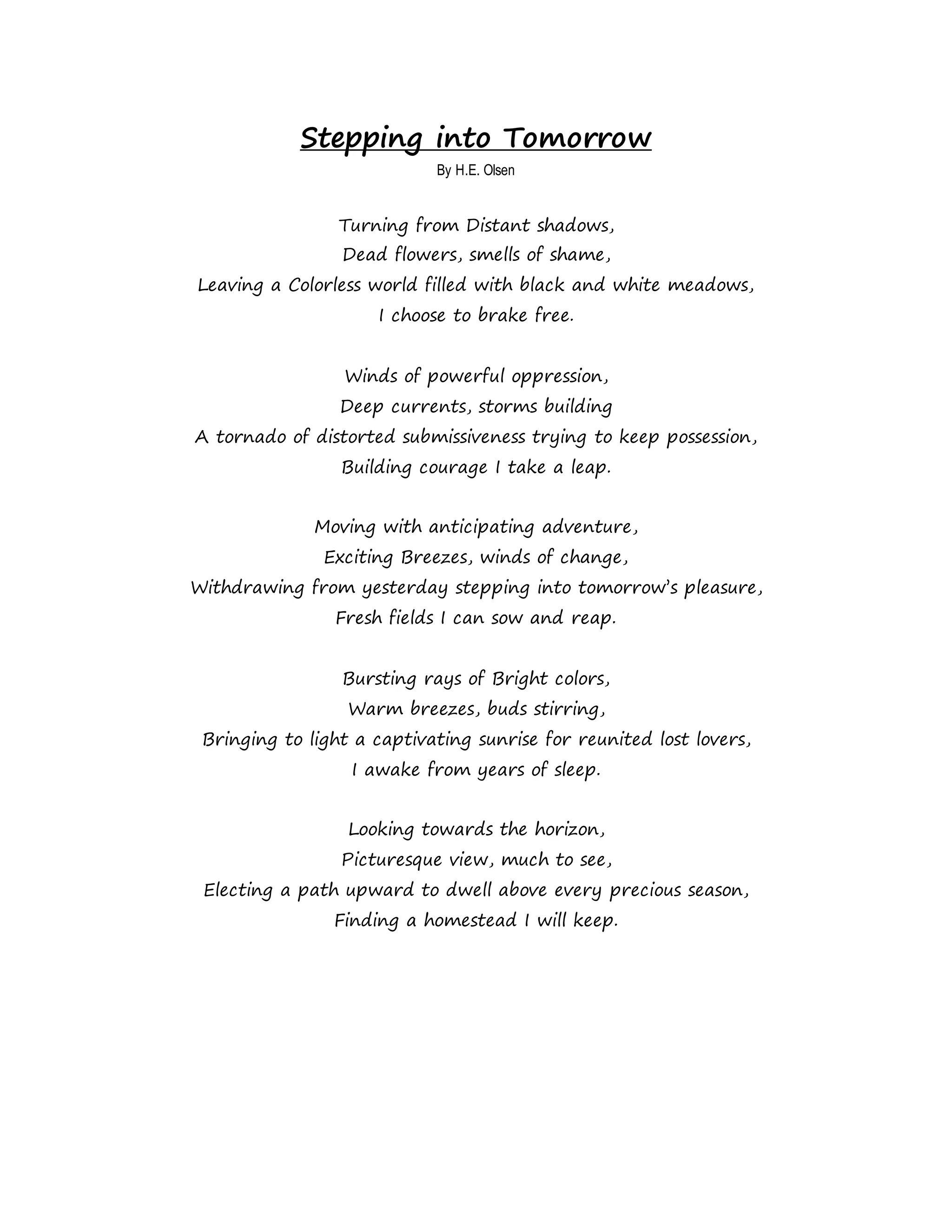 Stepping into Tomorrow | DOCX