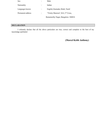 Marcel Resume | DOC