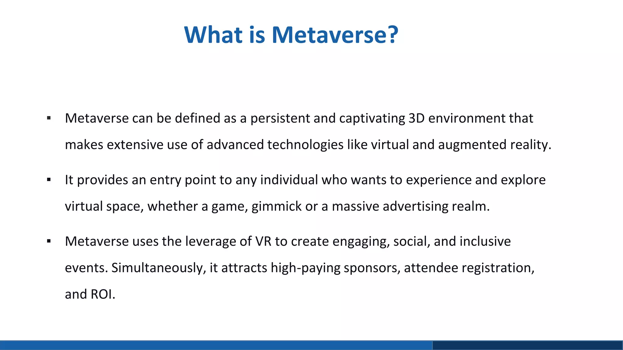 An Introduction to Metaverse | PPT