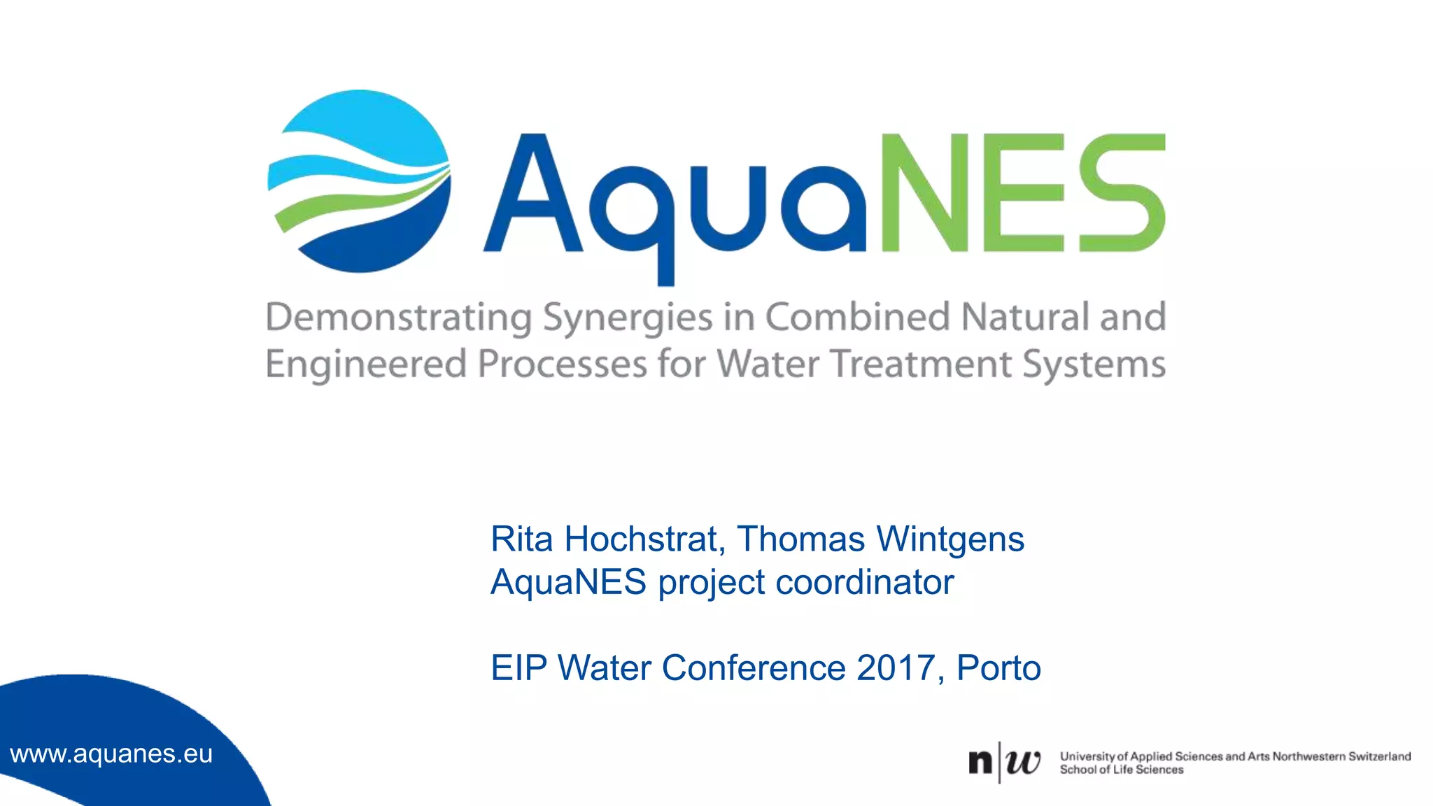 Green, nature-based water infrastructure: The EIP Water "NatureWAT ...