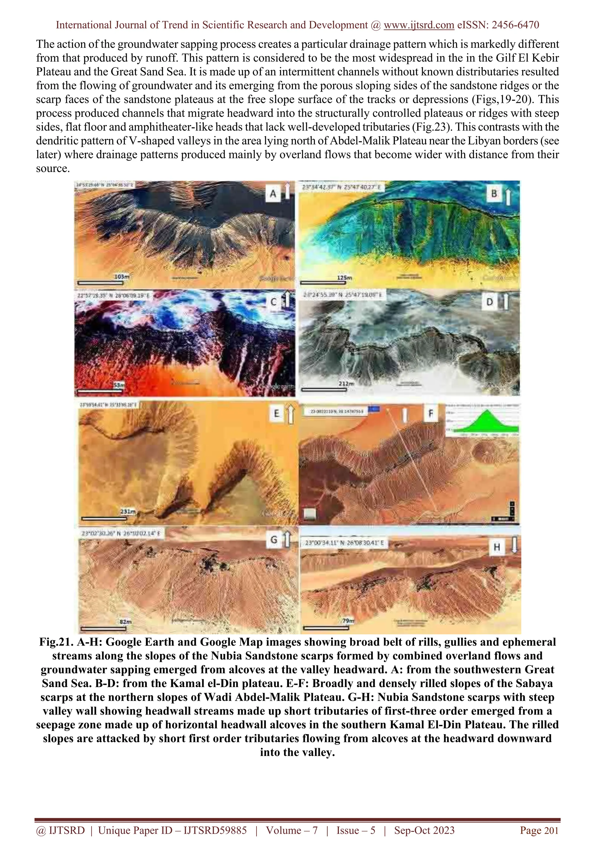 Groundwater Sapping Process and Runoff of Old River Systems in the ...
