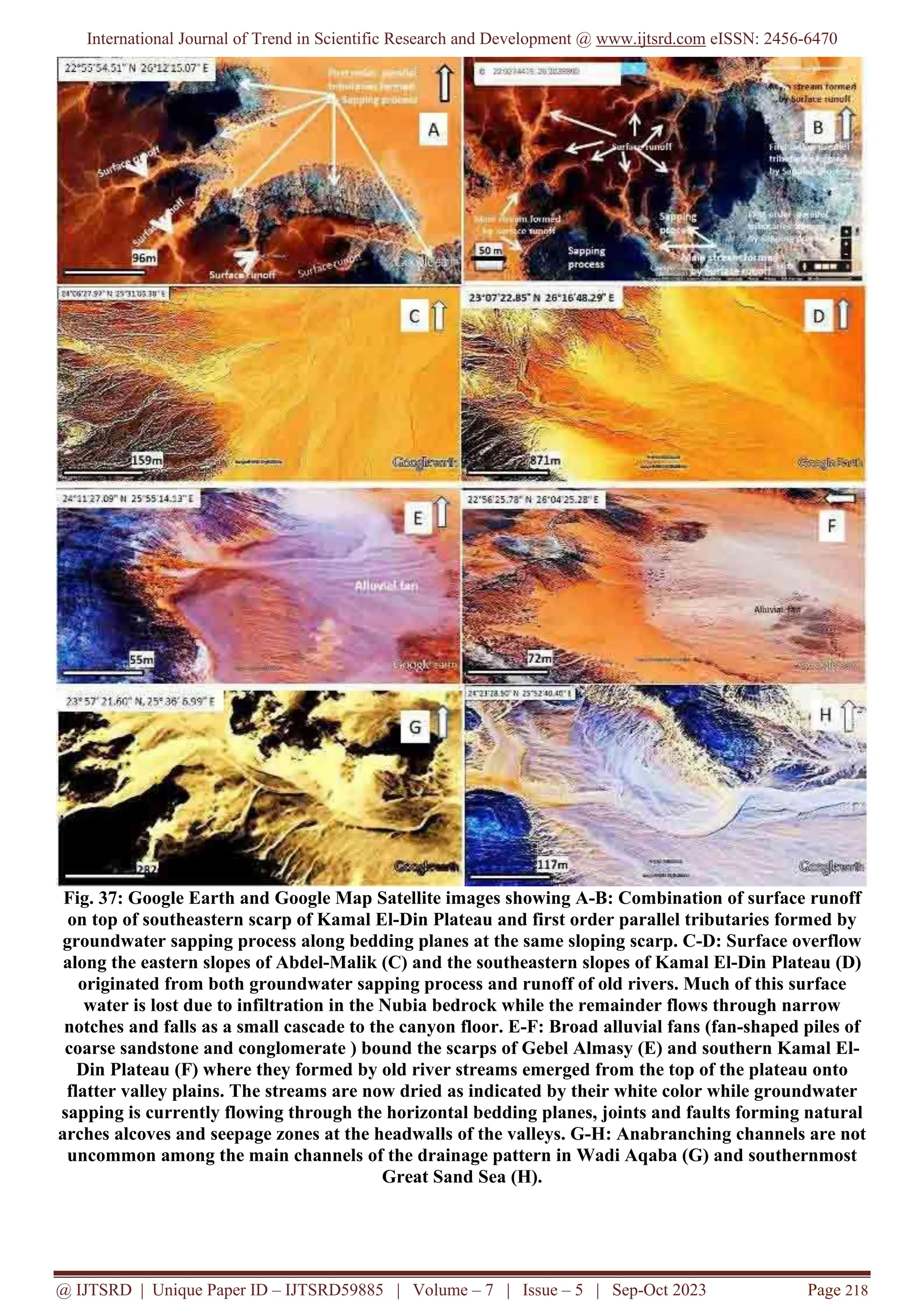 Groundwater Sapping Process and Runoff of Old River Systems in the ...