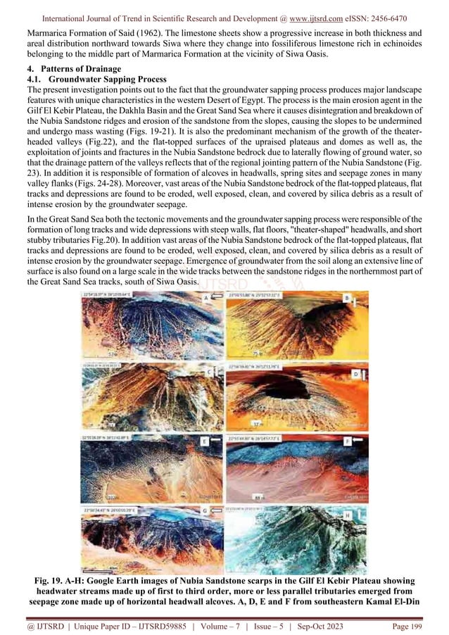 Groundwater Sapping Process and Runoff of Old River Systems in the ...
