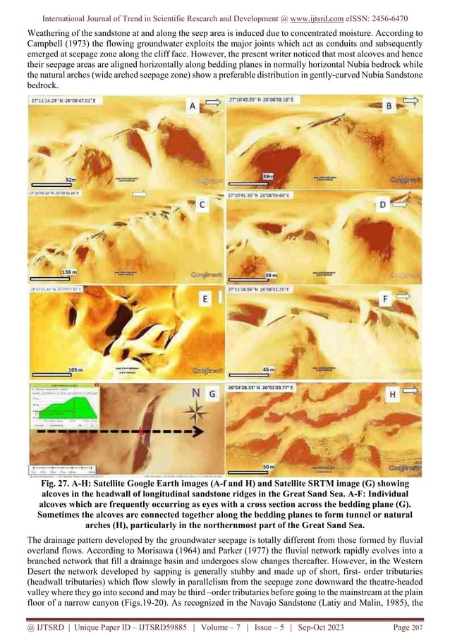 Groundwater Sapping Process and Runoff of Old River Systems in the ...
