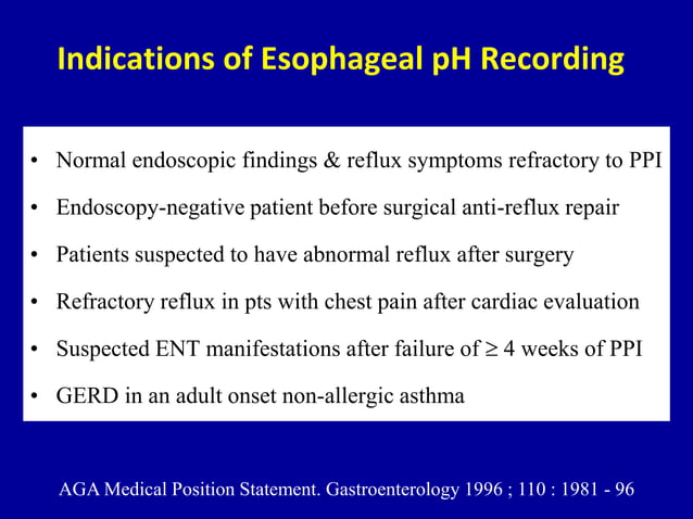 pH monitoring of the esophagus | PPTX