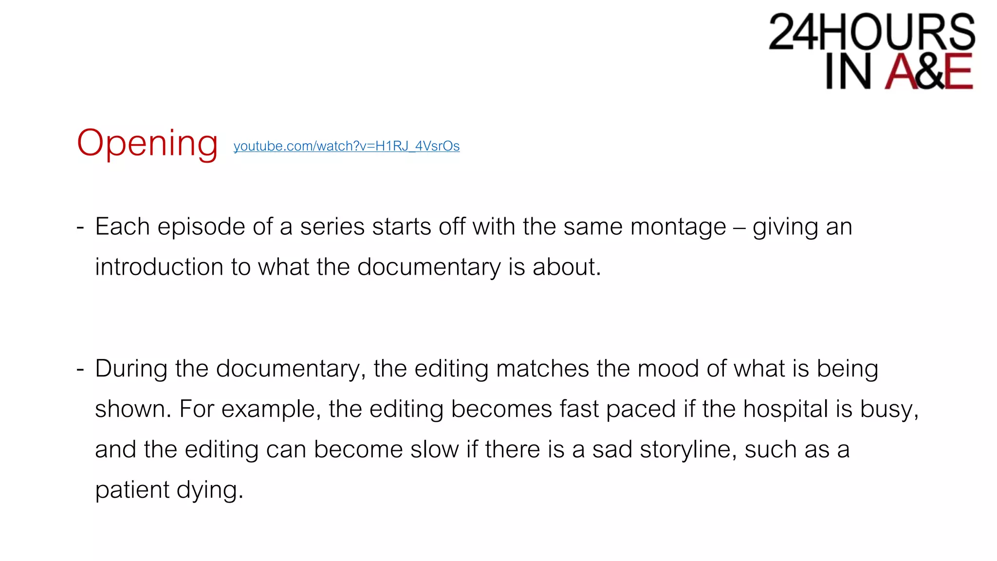 24 Hours in A&E presentation | PPT