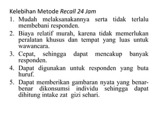 24 hrs recall | PPTX