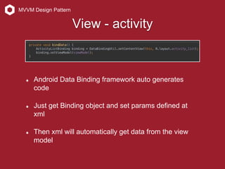 Android MVVM | PPTX