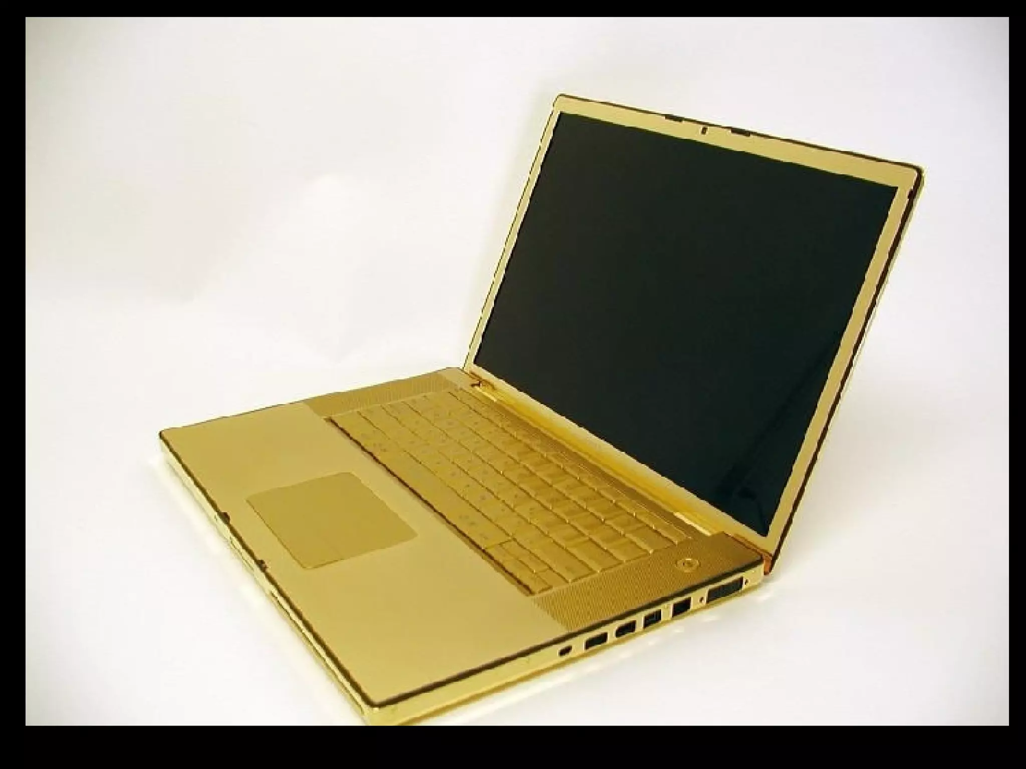 24K Gold Plated MacBook Pro with Diamond Studded Logo | PPT