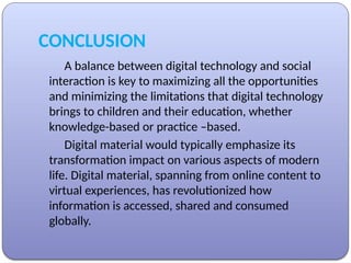 PPT on digital material by Kavyashree C R | PPT