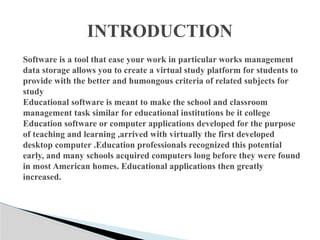 Educational software, reference software , | PPTX