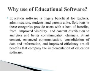 Educational software, reference software , | PPTX