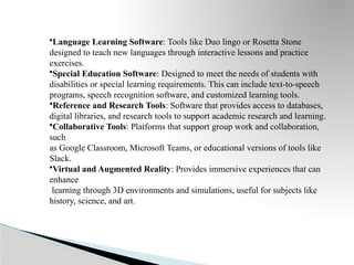 Educational software, reference software , | PPTX