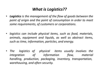 logistics | PPTX