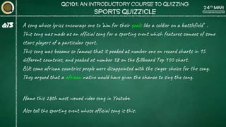 QC101: Sports Quizzicle | Piyush & Adarsh | PPT