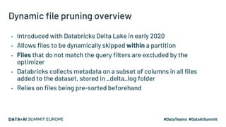 Optimising Geospatial Queries with Dynamic File Pruning | PPT