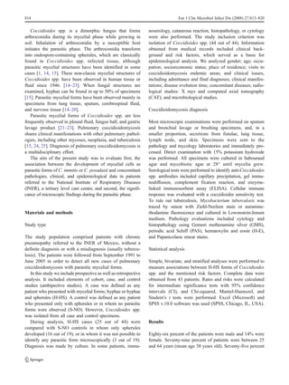 mycelial forms of coccidiodes spp. in parasitic phase | PDF
