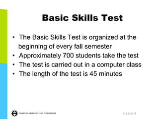 TUTMathematics Basic Skills Test & Remedial Instruction | PPTX