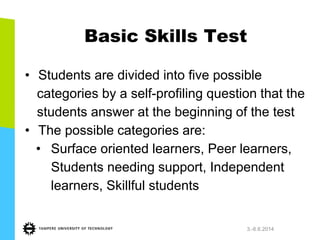 TUTMathematics Basic Skills Test & Remedial Instruction | PPTX