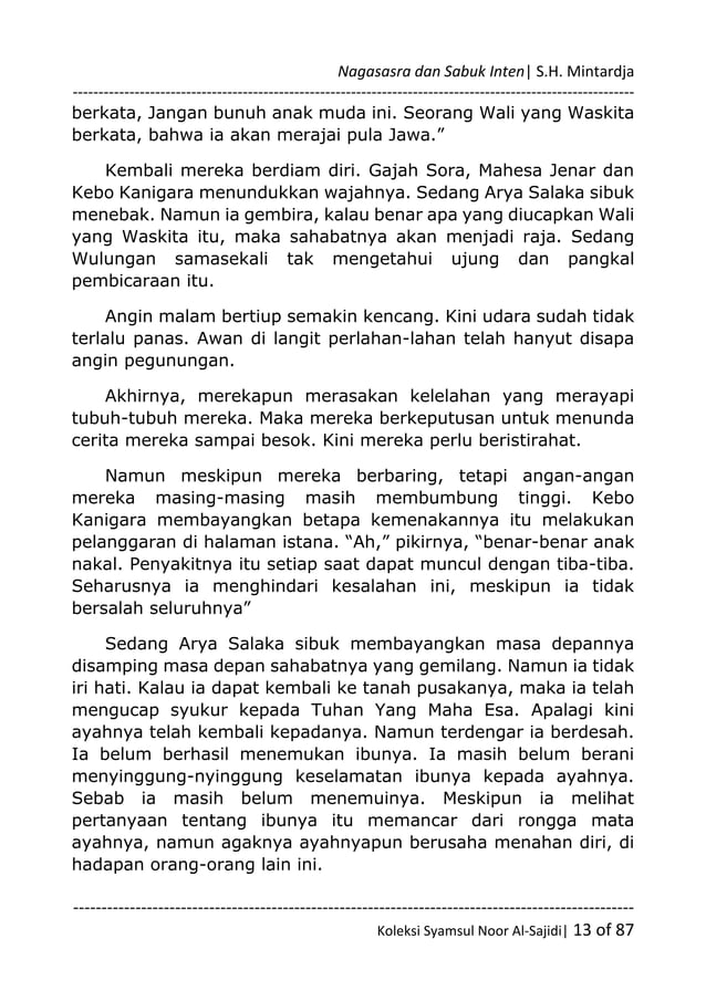 24 Nagasasra dan Sabuk Inten_Singgih Hadi Mintardja | PDF