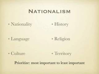 24 Nationalism Slides | ZIP | South America Travel | Travel Locations